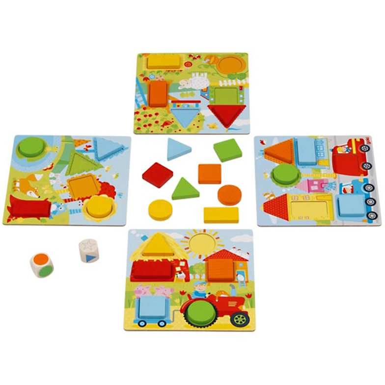 Gra w kolory kształty geometryczne drewniana Goki | Zabawki rozwojowe ...